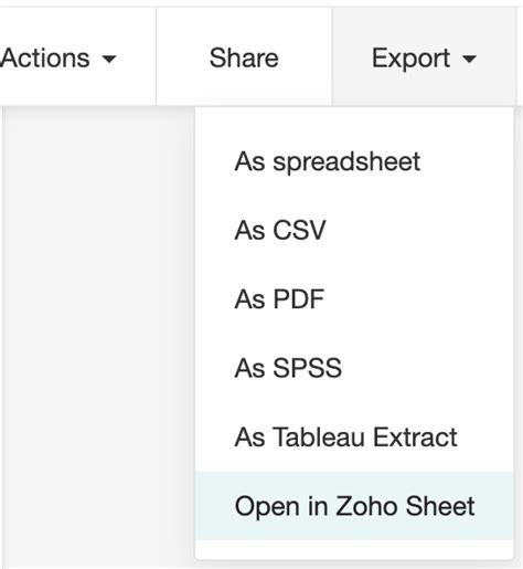 How To Export Responses In Zoho Survey Online Help Guide