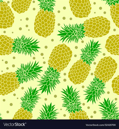 Pineapple Pattern Design Royalty Free Vector Image
