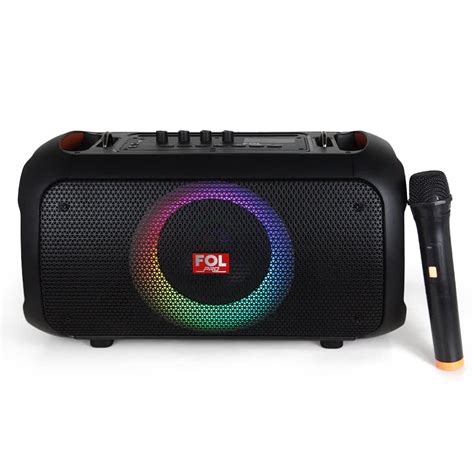 Bocina Bluetooth 50w 2000mah Entrada Para Guitarra Inc Micrófono Fol