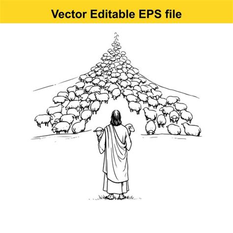 Jesus Sheep Vector Images And Graphics For Commercial Use Vectorstock