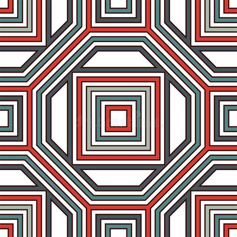 Seamless Surface Pattern With Symmetric Ornament Repeated Diagonal Lines And Circles Texture
