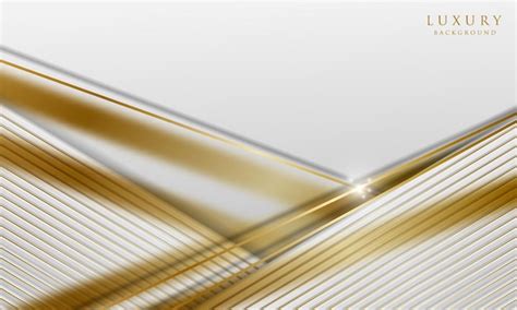 황금 대각선과 흐림 효과가 있는 고급 흰색 종이 배경 프리미엄 벡터