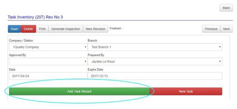 check if a task already exists on the risk assesment ohs online