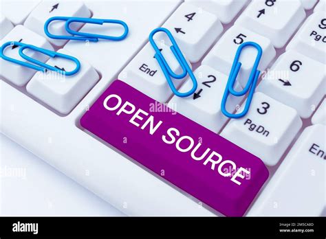 Text Sign Showing Open Source Business Idea Denoting Software Which