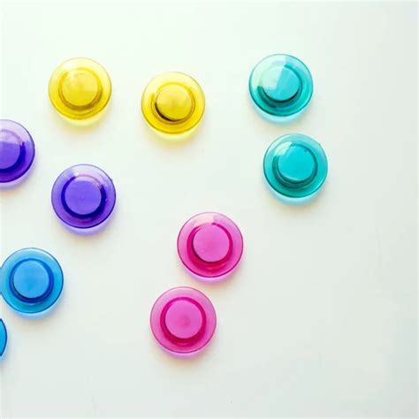 مگنت تخته وایت برد شفاف طرح دایره کوچک بسته 10عددی فروشگاه آسمان