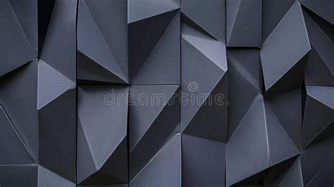 Illustration Background Of A Black Wall With Abstract Triangles Stock Illustration