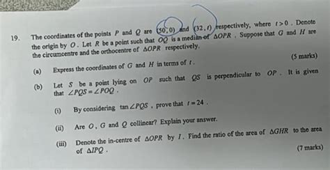Solved The Coordinates Of The Points P And Q Are Chegg