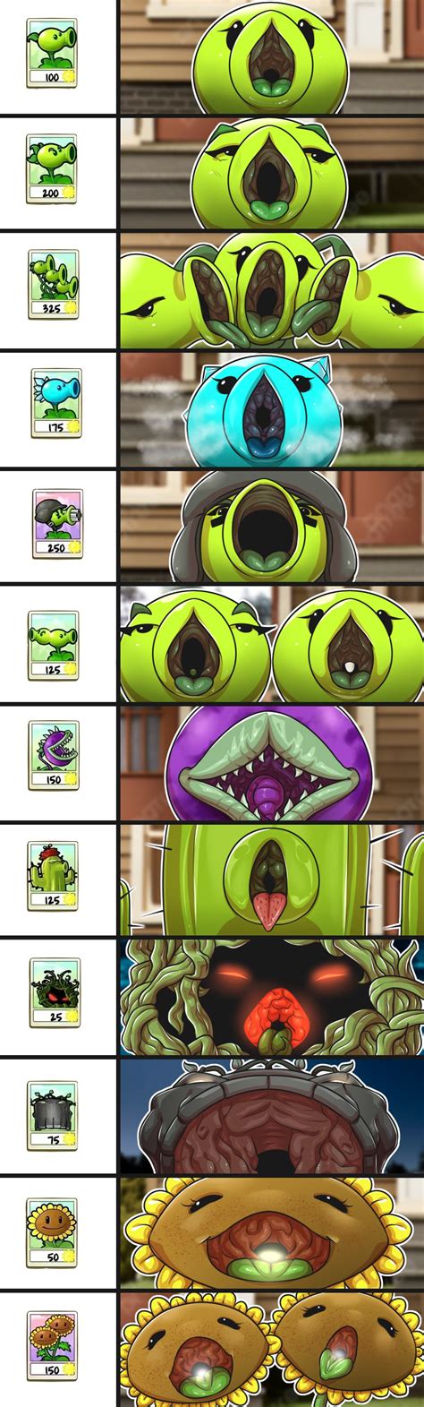 Rule 34 Cactus Pvz Chart Chomper Pvz Compilation Female Gatling Pea Pvz Grave Buster