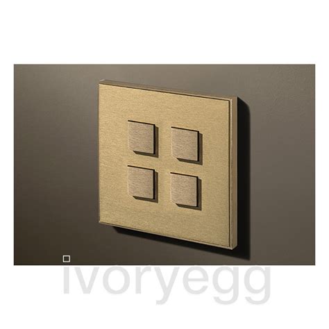 4 Button Select Knx Keypad Brushed Brass With Rgb Led And Rtc By