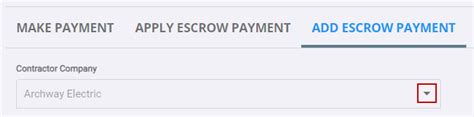 Add An Escrow Payment