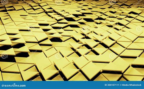 Surface Of 3d Triangles Moving In Waves Design Wave Oscillations On Surface Of Triangles Stock