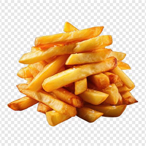 Potato Isolated Fries Style Png With White Background Minimalist