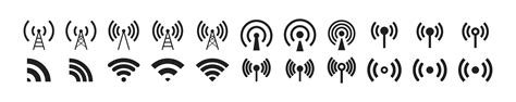 Premium Vector Wifi Icon Set Wireless Symbol Collection Internet Sign Wifi Signal Icons