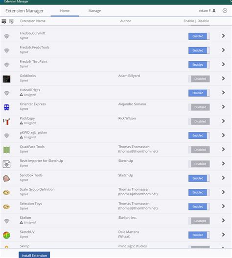 I Can T Seem To Disable Extensions Extensions SketchUp Community