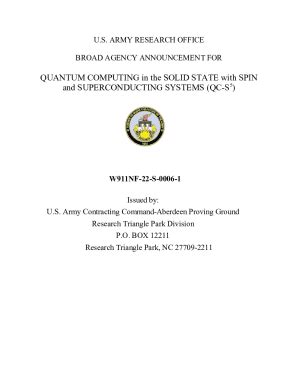 Fillable Online QUANTUM COMPUTING In The SOLID STATE With SPIN And SUPERCONDUCTING Fax Email