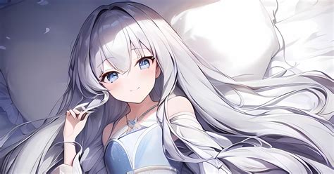 我家孩子 躺在床上的银发小女孩 裸足 我想青争のイラスト Pixiv