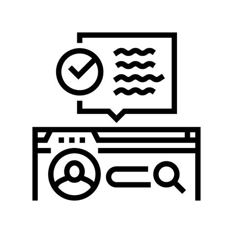 User Intent Seo Line Icon Vector Illustration 42110252 Vector Art At