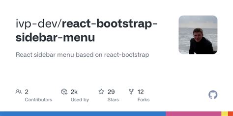 Github Ivp Devreact Bootstrap Sidebar Menu React Sidebar Menu Based