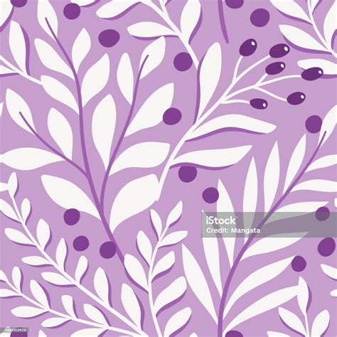 벡터 핸드 그린 잎 매끄러운 패턴 추상적인 트렌디 한 꽃 배경 반복 가능한 텍스처 가을에 대한 스톡 벡터 아트 및 기타 이미지 가을 계절 관목 Istock