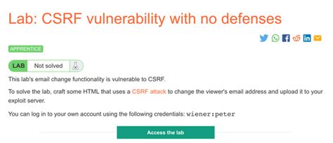Portswiggers Csrf Vulnerability With No Defenses Walkthrough