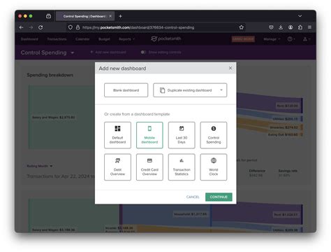 New Mobile Dashboard Template For Web Pocketsmith
