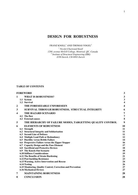 PDF Design For Robustness