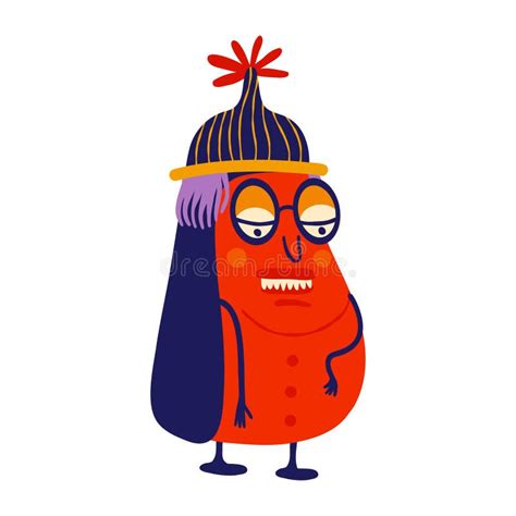 Strange Halloween Character In Tribal Suite And Glasses Cute Bizarre