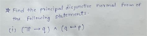 Solved Find The Principal Disjunctive Normal From Of The