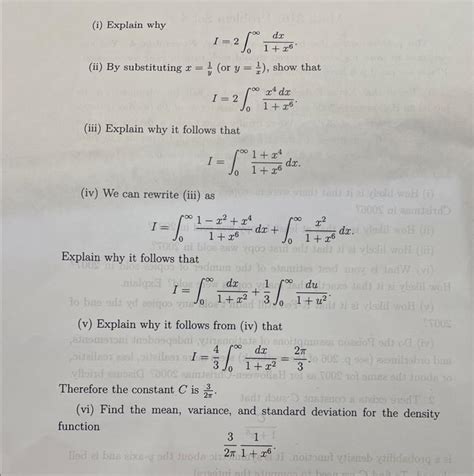 Solved 2 There Exists A Constant C Such That 1 X6C Is A Chegg Com