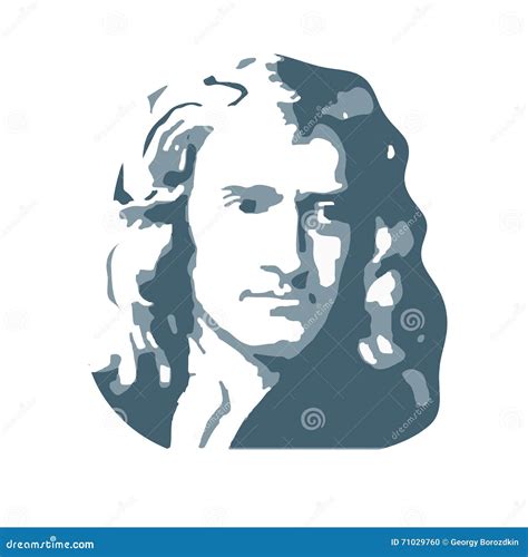 Isaac Newton An English Physicist And Mathematician Vector Stock