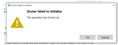 The Operation Has Time Out Error In Docker Stack Overflow