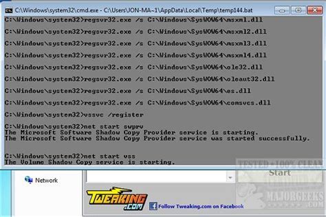Repair Common Vss Issues With Repair Volume Shadow Copy Service Majorgeeks