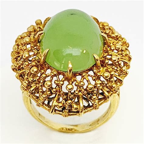 18 Kt Gold Ring Jade Catawiki
