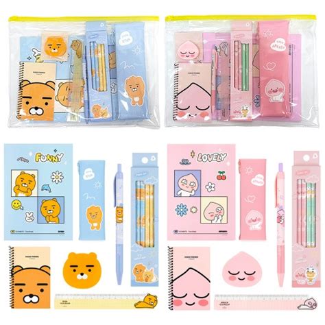 카카오프렌즈 라이언 어피치 우등생 문구세트 어린이 단체 학용품 입학 졸업선물