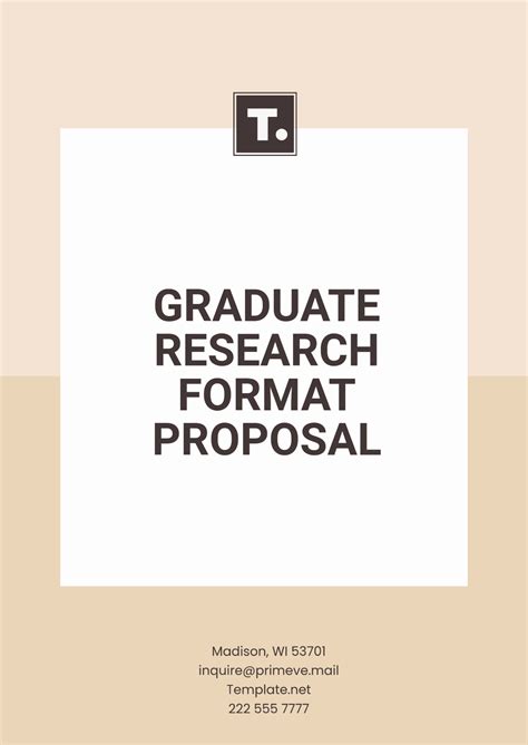 Free Graduate Research Format Proposal Template To Edit Online