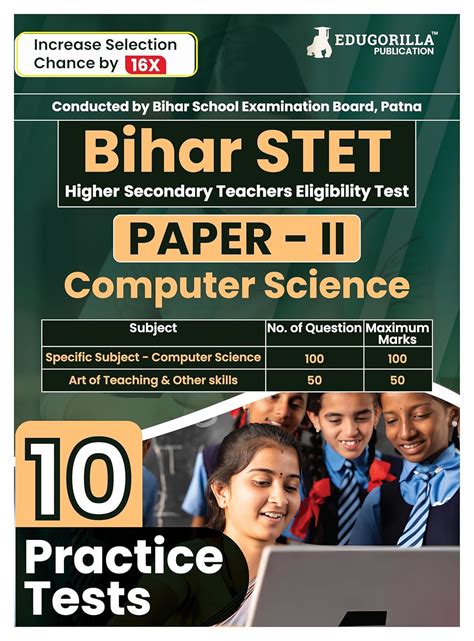 Buy Bihar Stet Paper Ii Computer Science 2024 English Edition