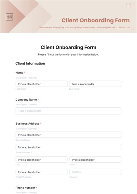 Free Client Intake Form Templates To Edit Online