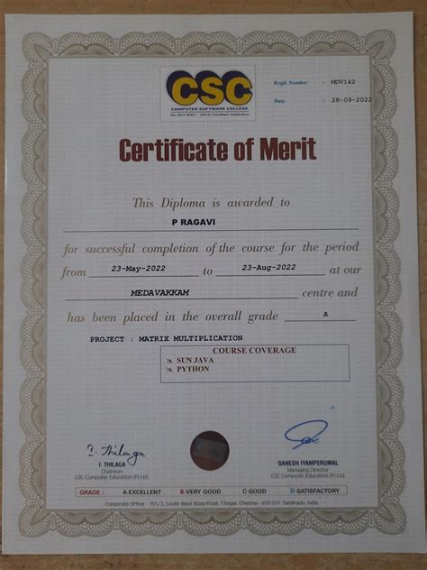 Ragavi P On Linkedin Programmingskills Course Courseofcompletion Csc