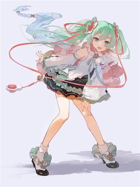 Hatsune Miku Magical Mirai Miku And Magical Mirai Miku Vocaloid And 1 More Drawn By Yueyue
