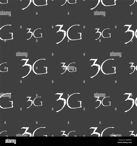 G Sign Icon Mobile Telecommunications Technology Symbol Seamless Pattern On A Gray Background