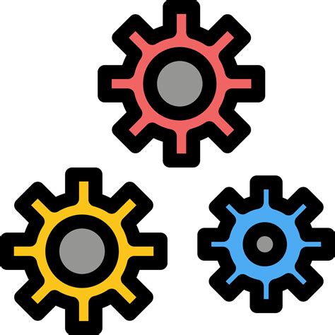 Configuration Gears Preferences Service Flat Color Icon Vector Icon Banner Template 19128827
