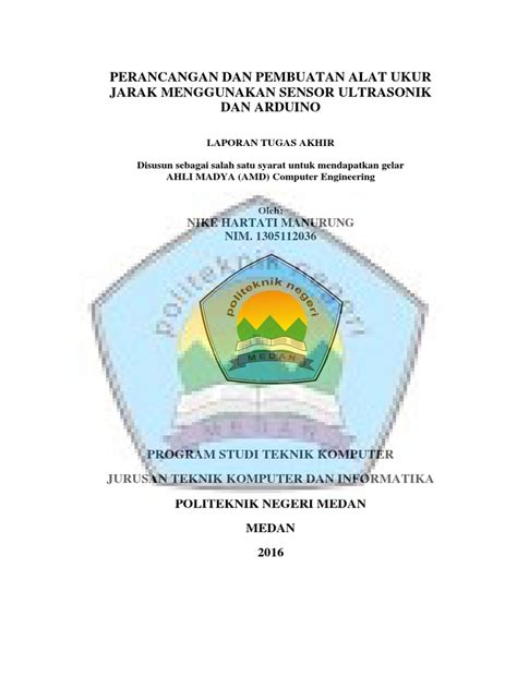 Perancangan Dan Pembuatan Alat Ukur Jarak Menggunakan Sensor Ultrasonik