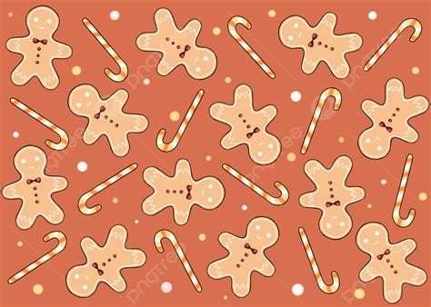 Cute Gingerbread Man Background