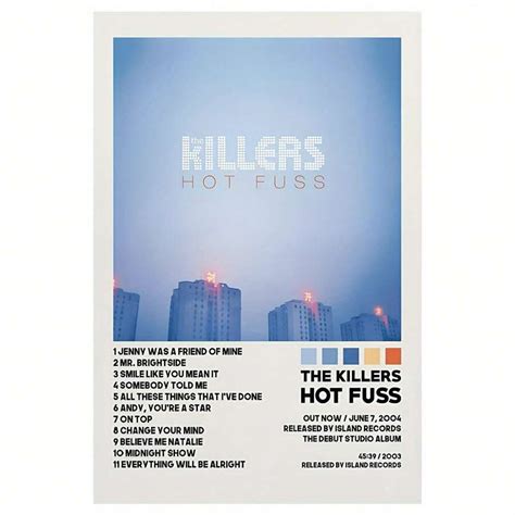 Canvas Wall Art The Killers Hot Fuss Album Cover Poster Decorative