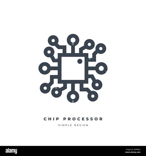 Chip Processor Icon Isolated On White Background Stock Vector Image And Art Alamy