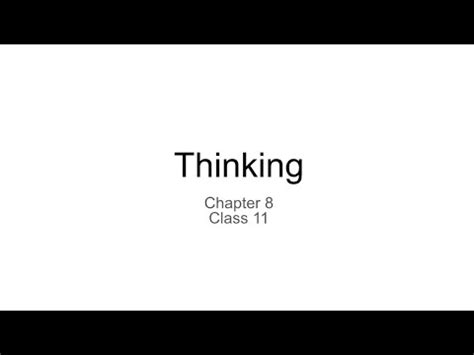 THINKING || CHAPTER 8 || CLASS 11 PSYCHOLOGY || CBSE || NCERT || PSYCHEDUCATION || PSYCHOLOGY ...
