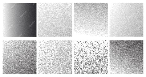 Premium Vector Collection Of Eight Black And White Stippling Texture
