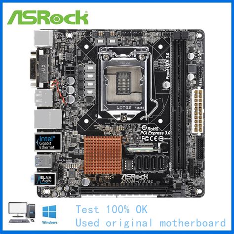 Used Mini Itx Itx For Asrock Z M Itx Ac Computer Motherboard Lga Z Desktop Mainboard