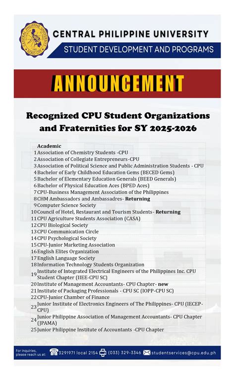 📢recognized Cpu Central Philippine University Cpu Facebook