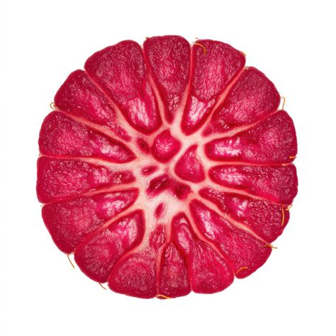 Crosssection Of A Ripe Raspberry Revealing Its Intricate Internal